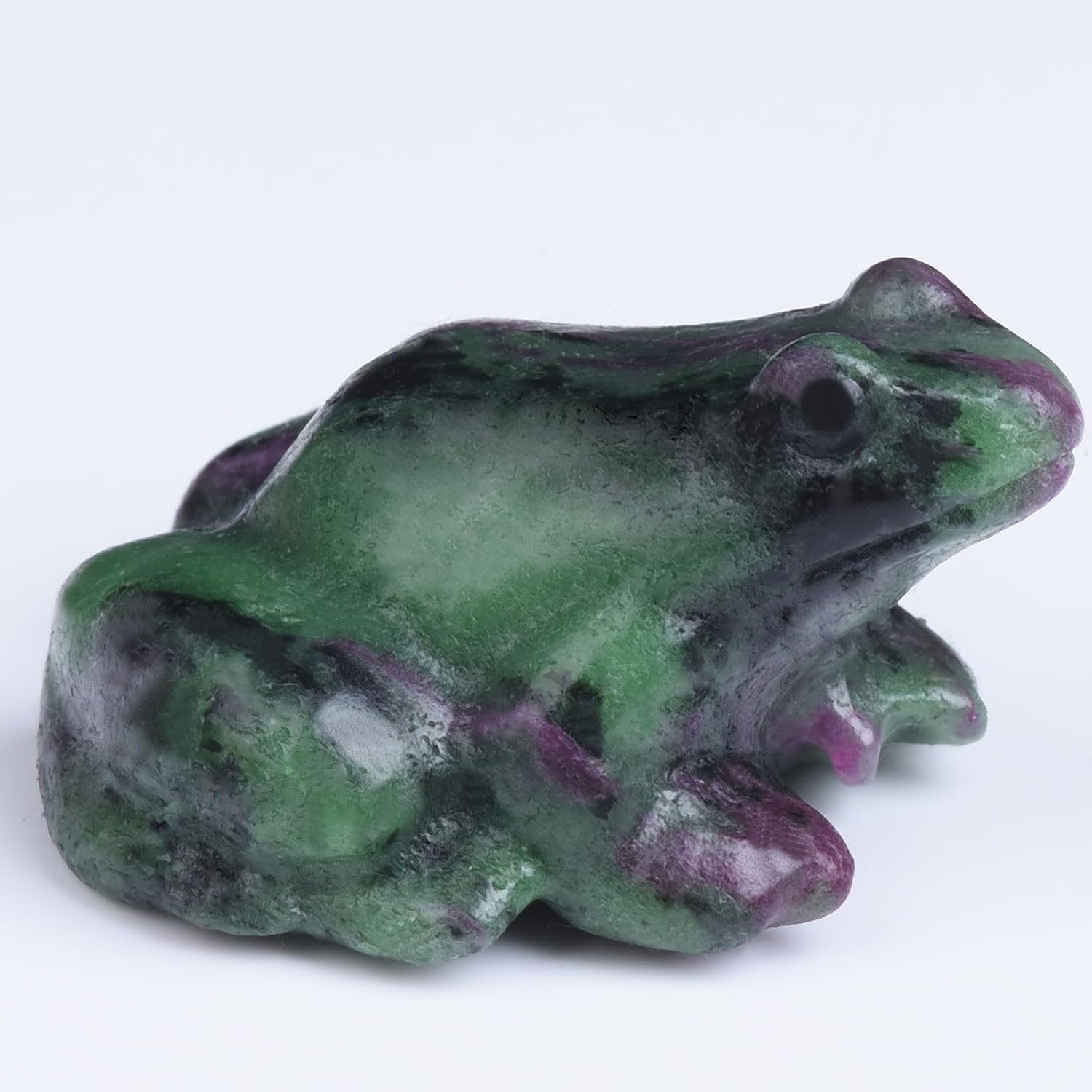 2 Inch Ruby Zoisite Frog Crystal Figurine，Frog Gifts Healing Crystal ...