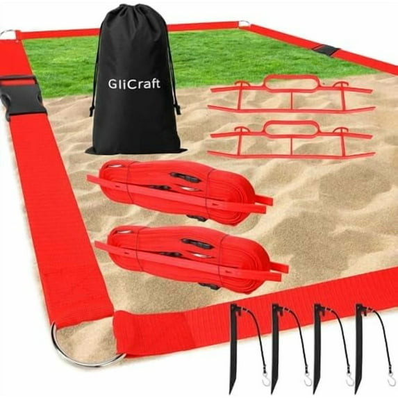 2 Inch Sand Court Line 16 x 8 Meter Volleyball Boundary Short Court ...