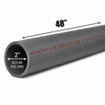 2 Inch Schedule 80 PVC Pipe - Cut to Custom Length (48") - Walmart.com