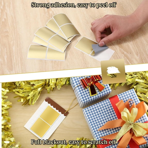 2 Inch Scratch Off Stickers, 50 PCS Self-Adhesive Scratchs Sticker ...