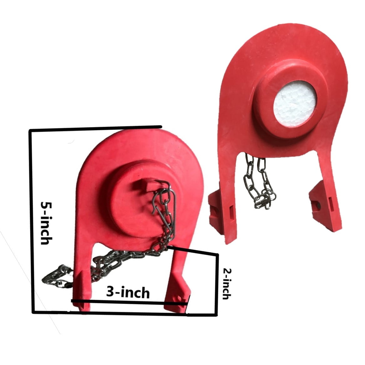 NuFlush 2-Inch Toilet Flapper Valve, Silicone Seal with Styrofoam Float ...