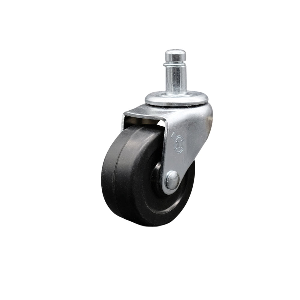 2 Inch Soft Rubber Wheel 7/8 Grip Ring Stem Caster Service Caster Brand ...