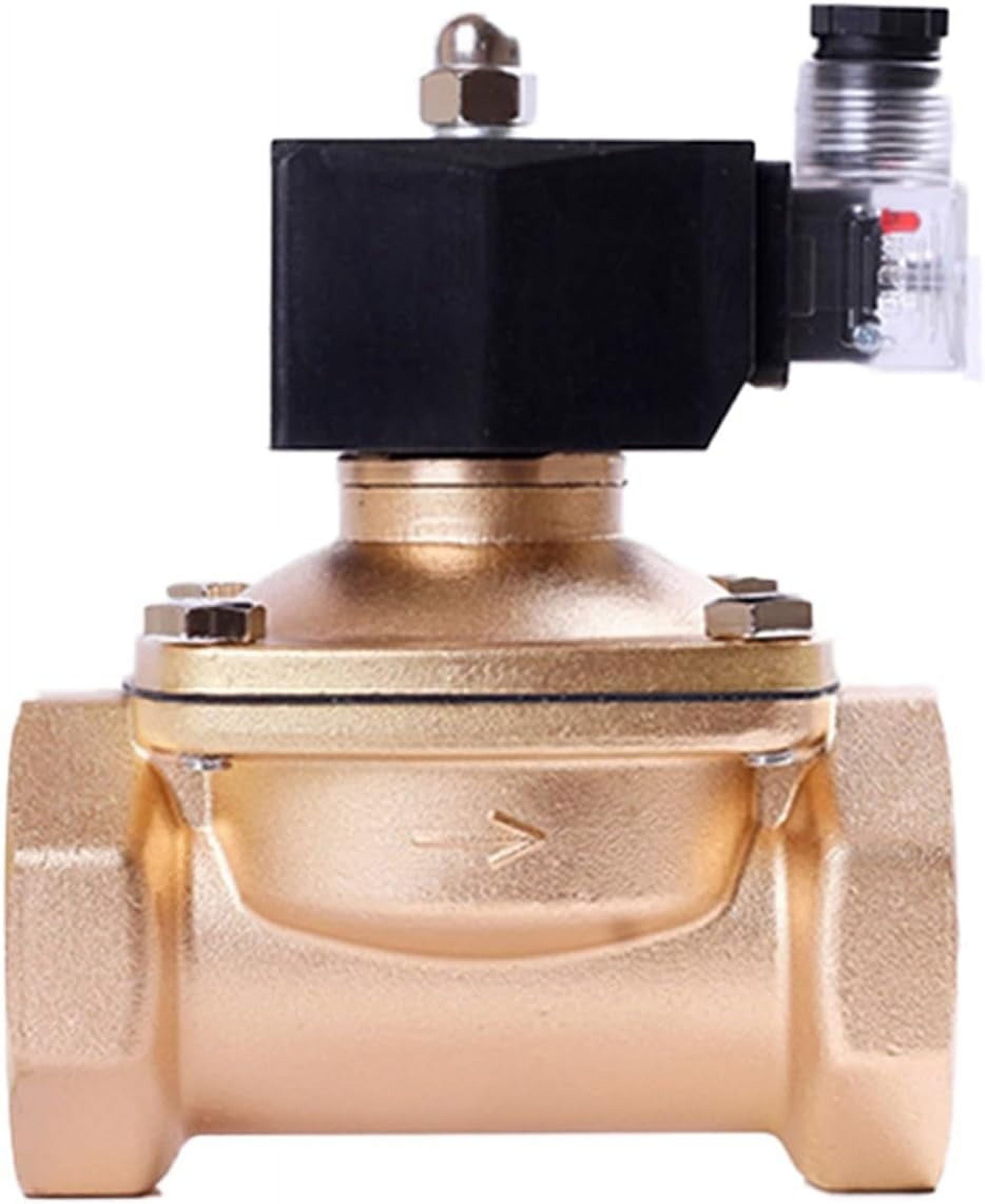 2 Inch Solenoid Valve IP65 Waterproof Normally Closed Brass DN50 Solenoid Valve With LED Power ...