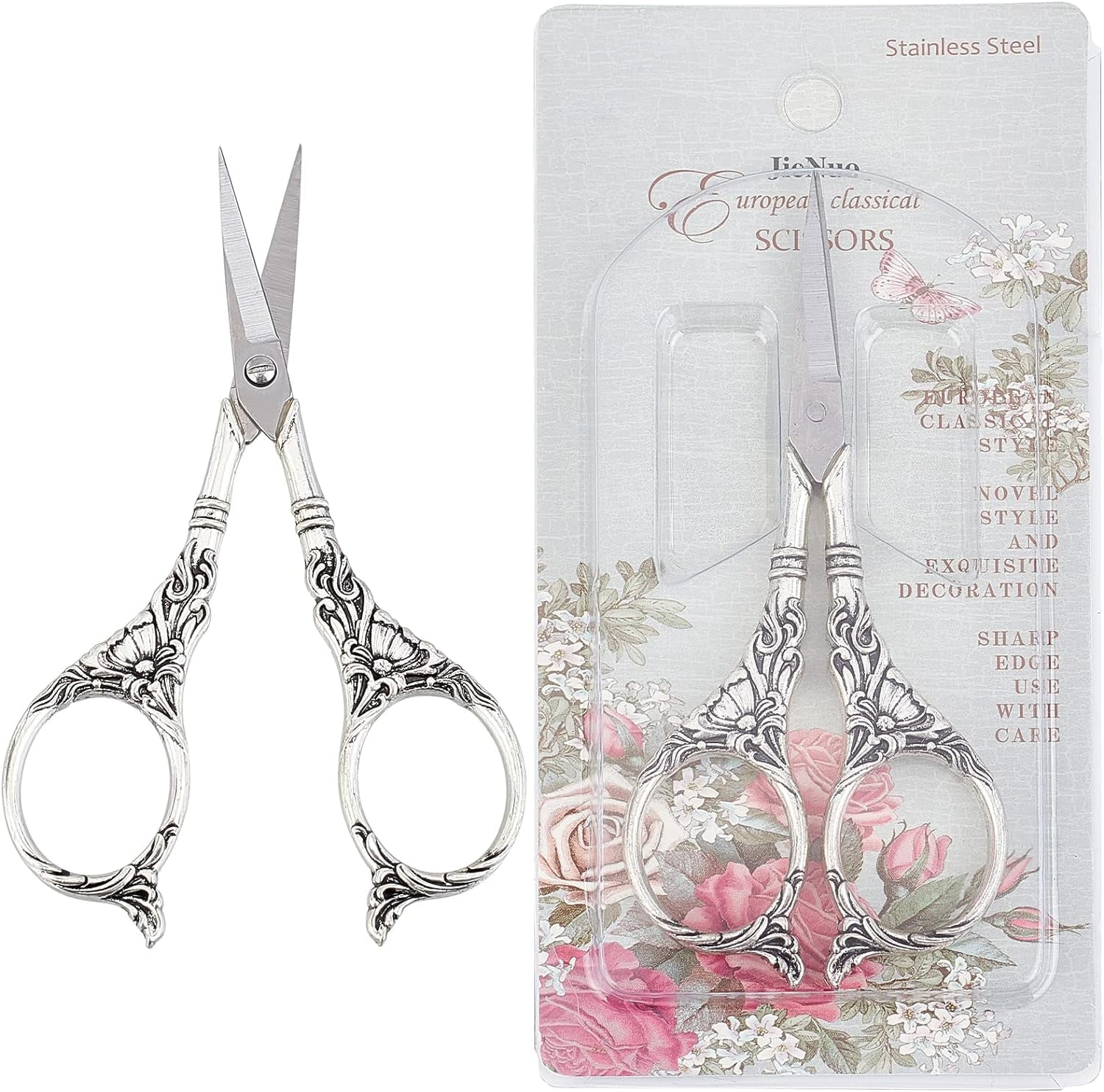 2-Inch Stainless Steel Scissors - Silver Sewing Embroidery Shears for ...