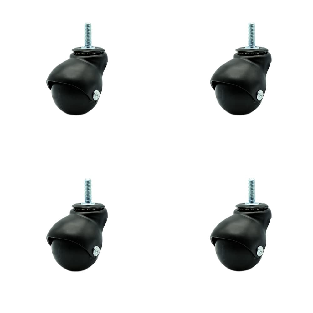 2 Inch Swivel Caster Wheels for Furniture with 5/16 Threaded Stem, 75 ...
