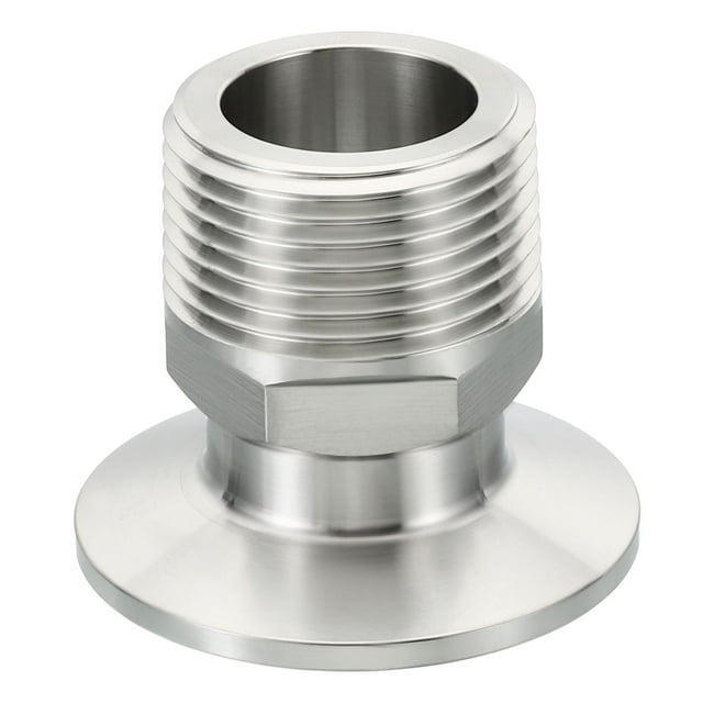 2 Inch TC Tri Clamps Adaptor, Tri-Clover Fittings to NPT 1" Male Thread ...