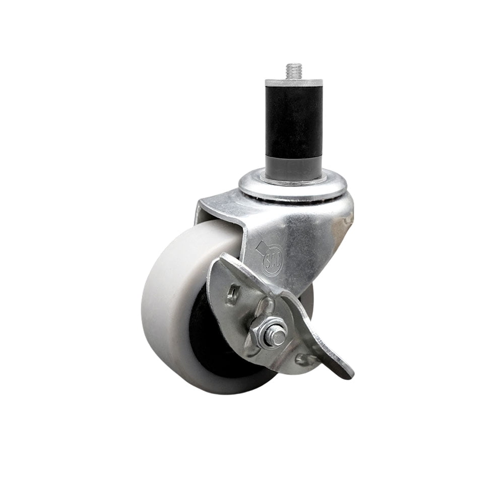 2 Inch Thermoplastic Rubber Wheel 1-3/4 Inch Expanding Stem Caster with ...