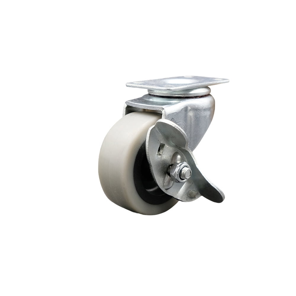 2 Inch Thermoplastic Rubber Wheel Top Plate Swivel Caster with Brake ...