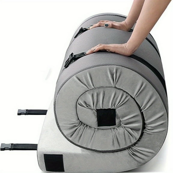 Extra Thick 4 INCH Memory Camping Mattress, Roll Up Floor Sleeping Mat ...