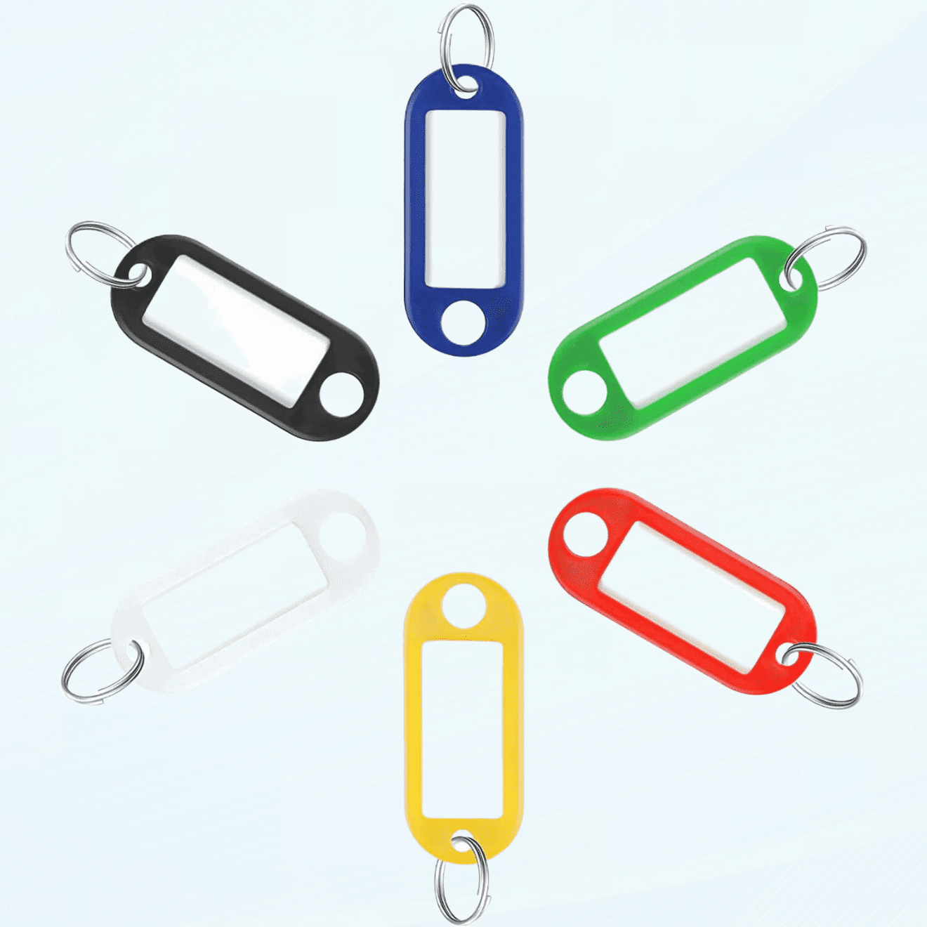 2 Inch Tough Plastic Key Tags in 6 Assorted Colors Item Identifiers ...