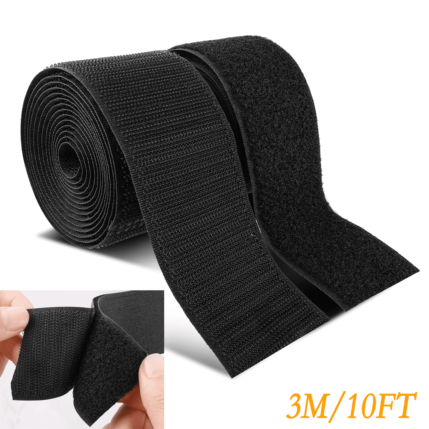 2 Inch Wide Sew On Hook and Loop Strips,10 Ft Nylon Strips Fabric ...