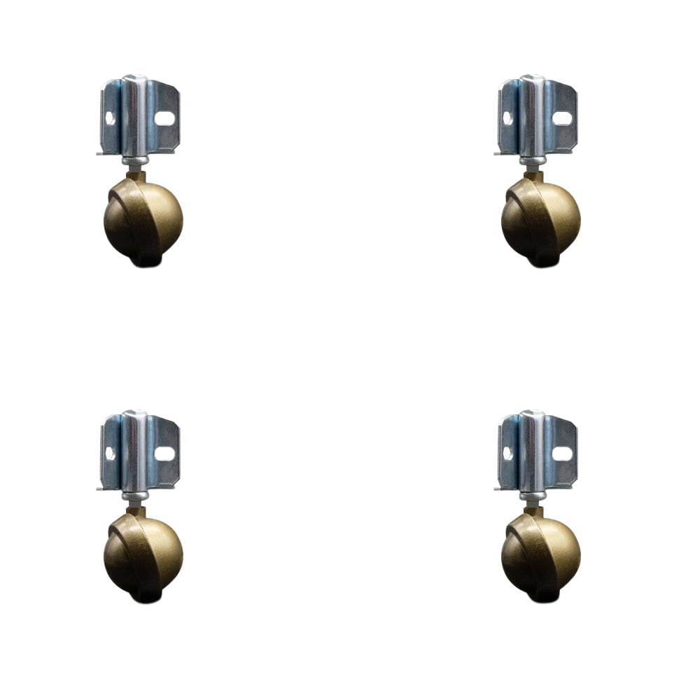2 Inch Windsor Antique Metal Ball Caster – Corner Mount Bracket – Set ...