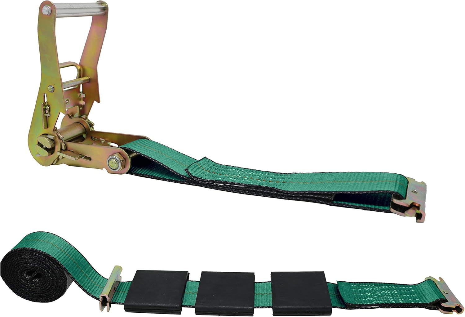2 Inch x 10 Foot E-Track Ratchet Strap Tie, Auto Hauling Over Tire ...