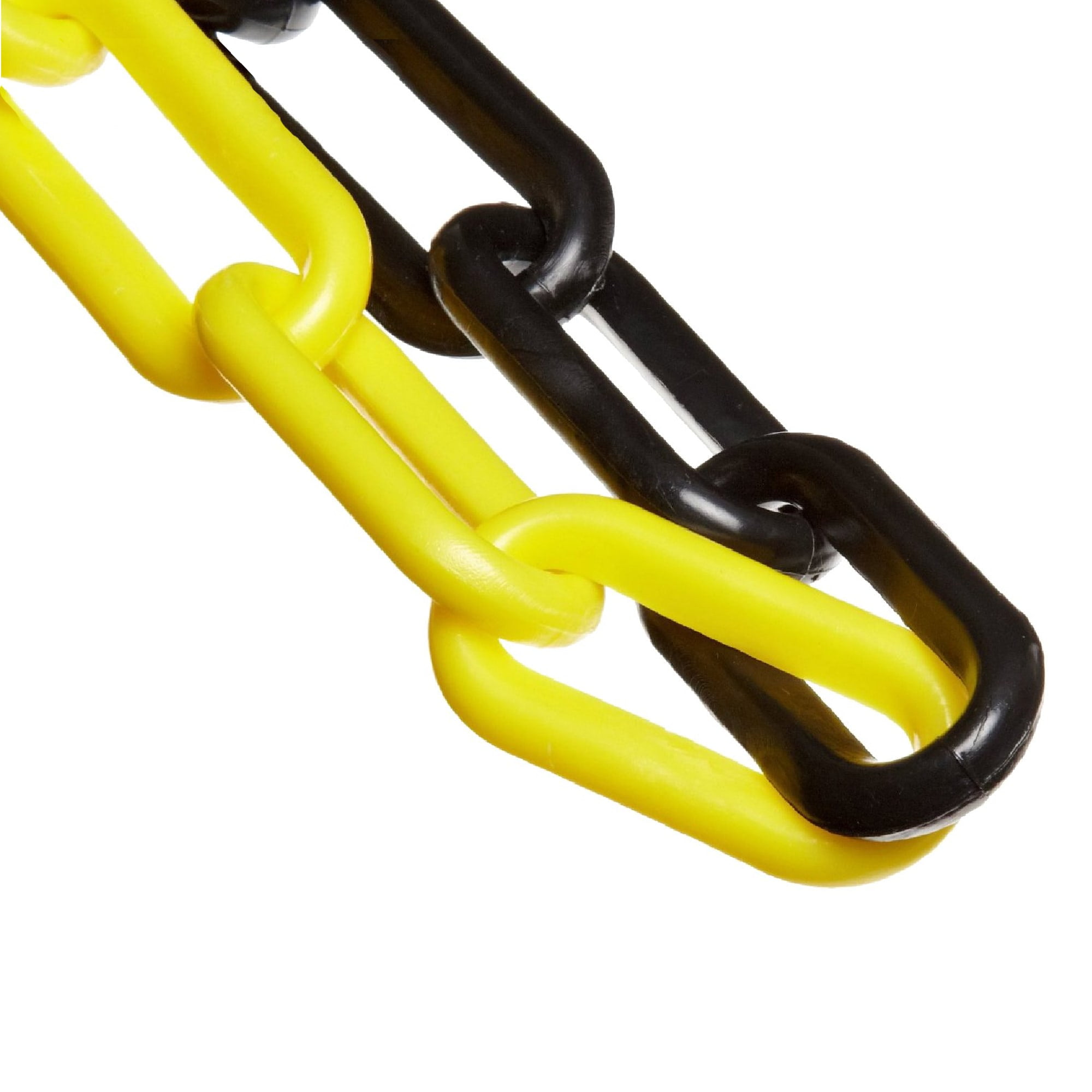 2 Inch x 100 Feet Black/Yellow Heavy Duty Plastic Safety Chain ...