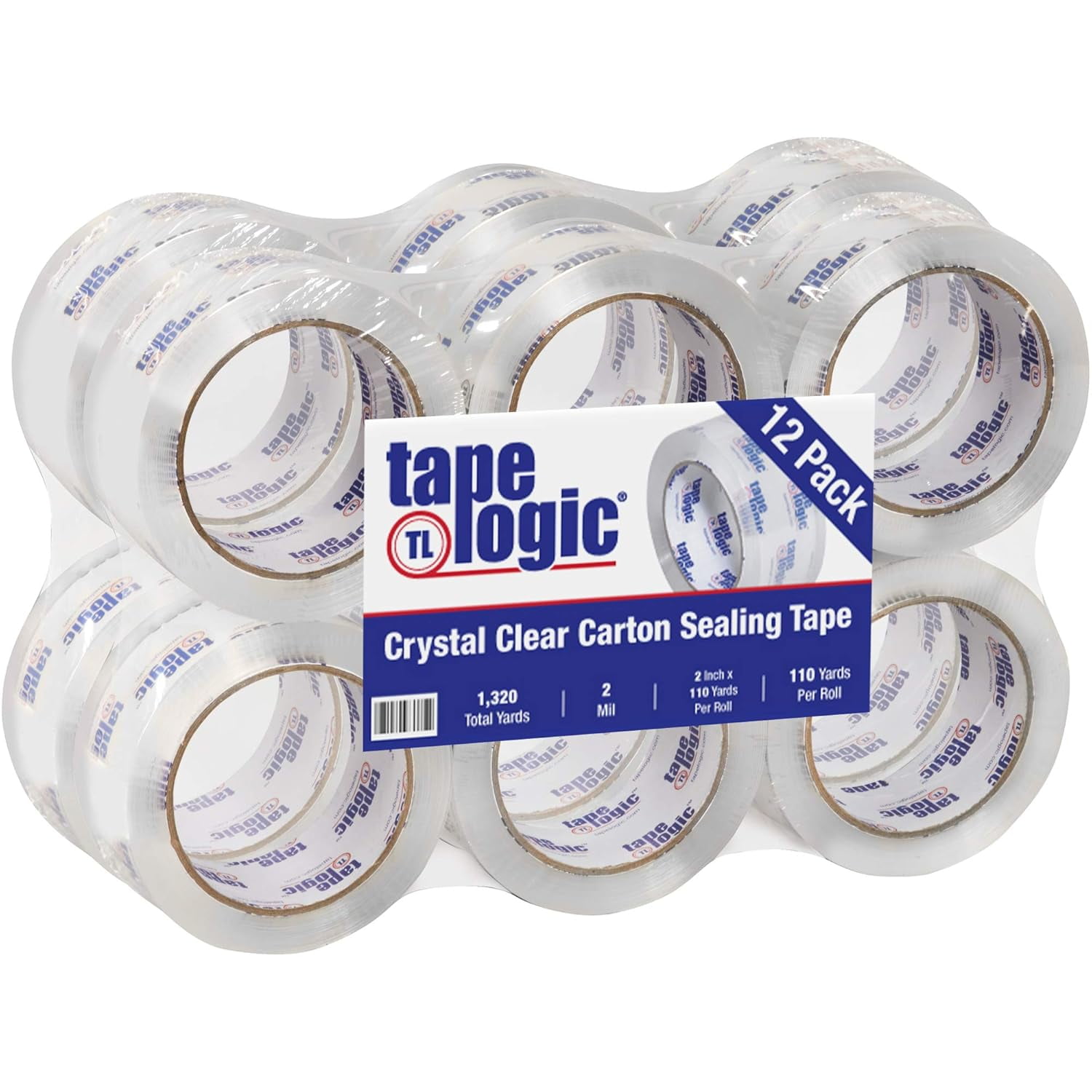 2 Inch x 110 Yards Packing , 2 Mil Thick, Pack of 12 Rolls, for ...
