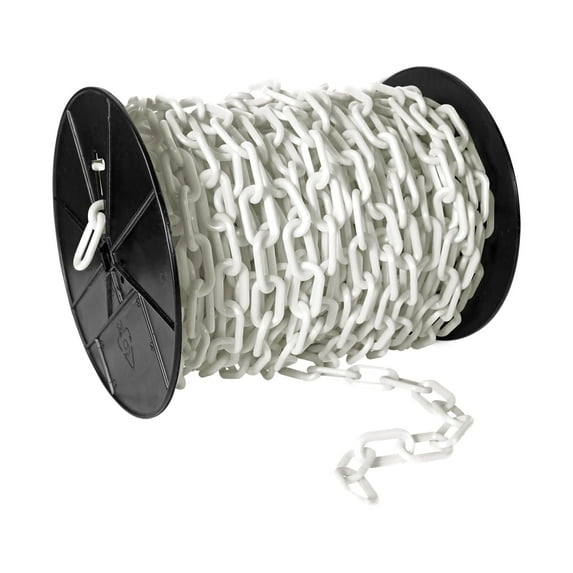 2 Inch x 125 Feet White Plastic Safety Chain Reel - Walmart.com