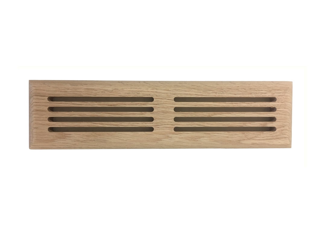 2 Inch x 14 Inch Red Oak Hardwood Vent Floor Register Surface Mount ...