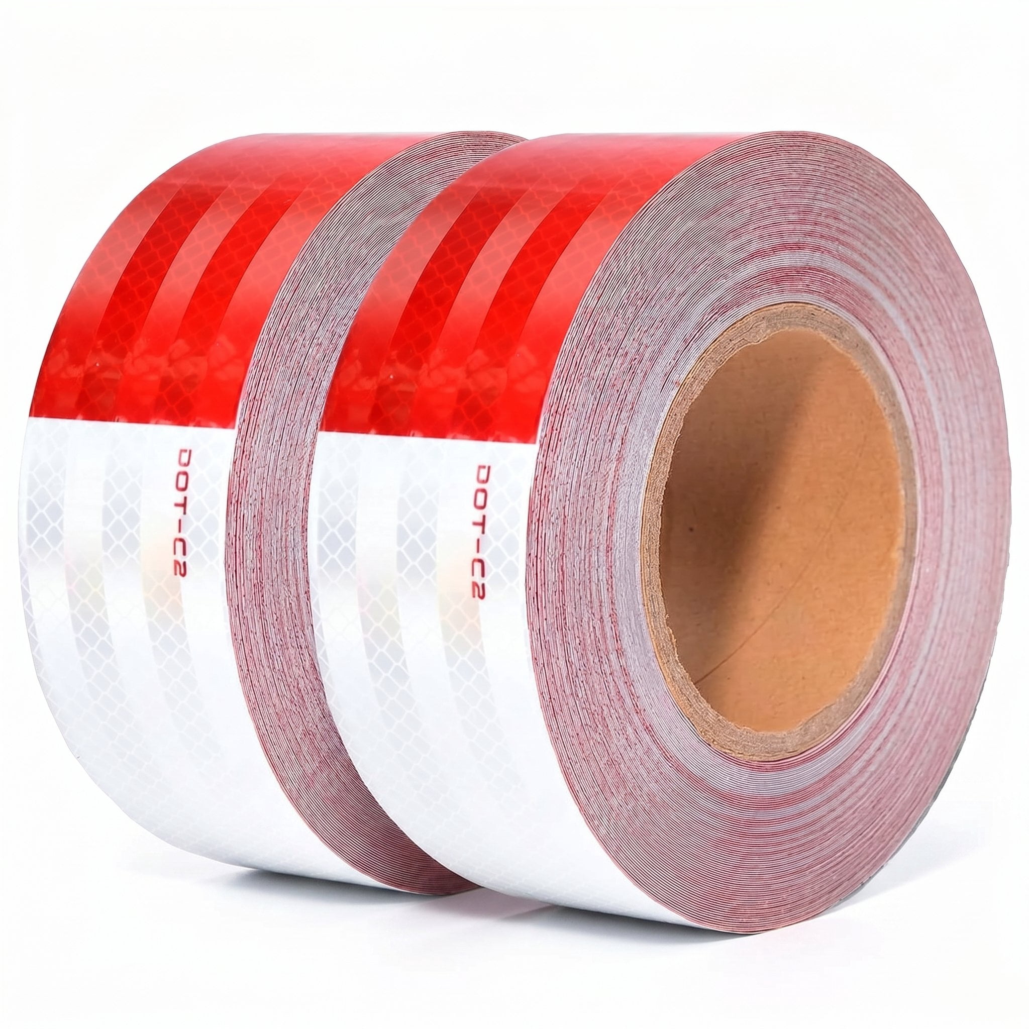 2 Inch x 200 Feet Red White Reflective Tape DOT-C2 Waterproof Outdoor ...