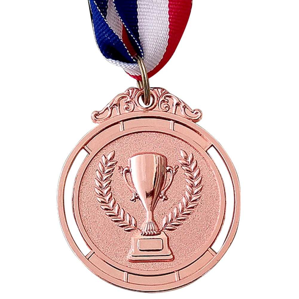 2 Inches Gold Silver Bronze Award Medal with Neck Ribbon Gold Silver ...