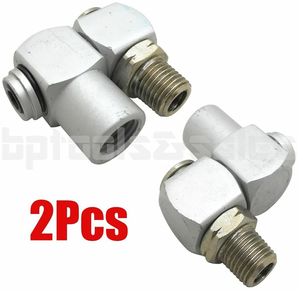 (2) Industrial Aluminum Air Swivel Fitting Connectors Hose Tool Coupler ...