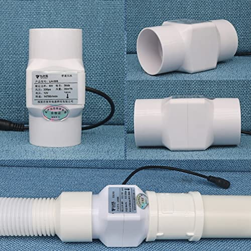 2” Inline Duct Blower Can Fan 50mm with 25mm PVC Duct Interface Air ...