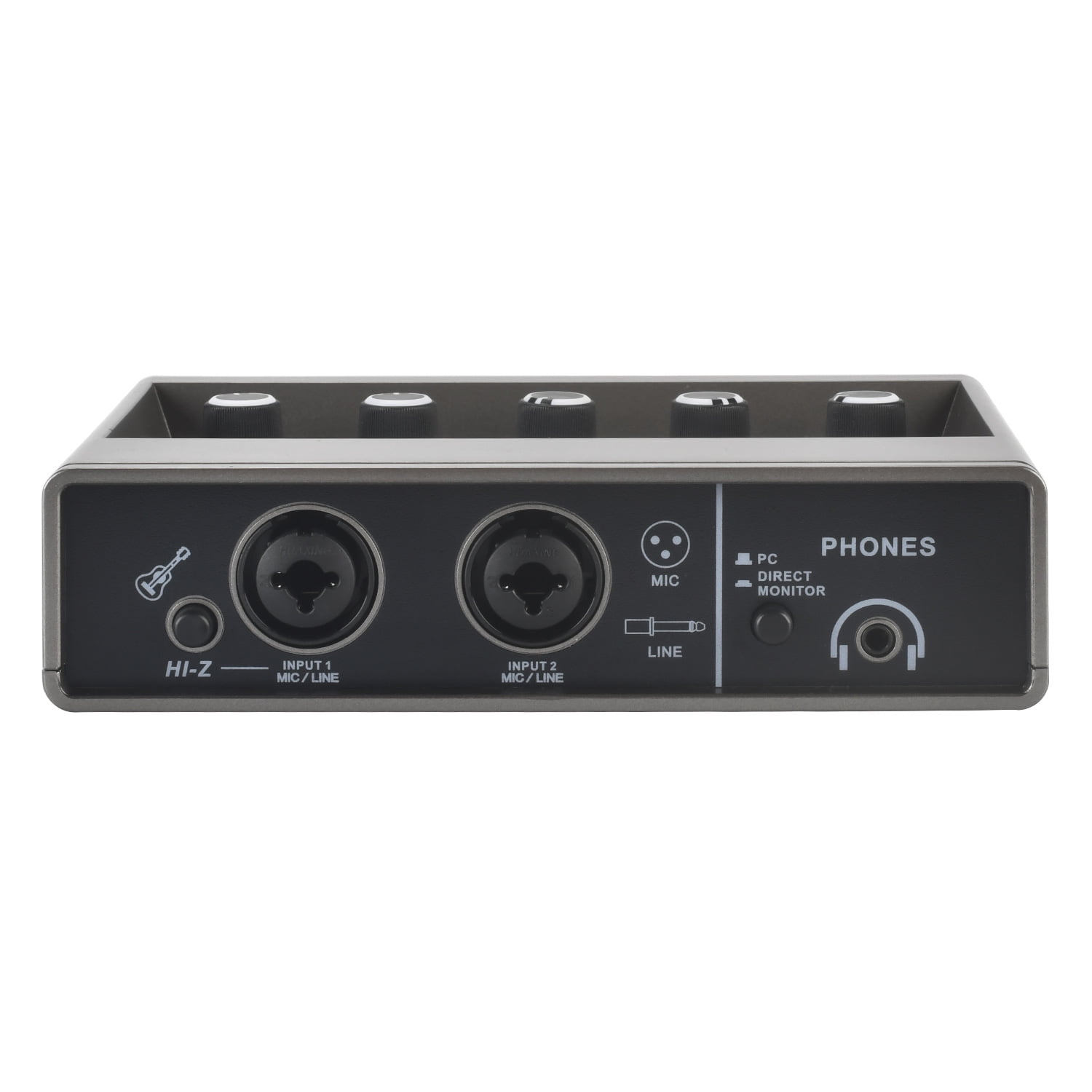 2 Input Audio Interface PC Studio Recording for Electric Guitar ...