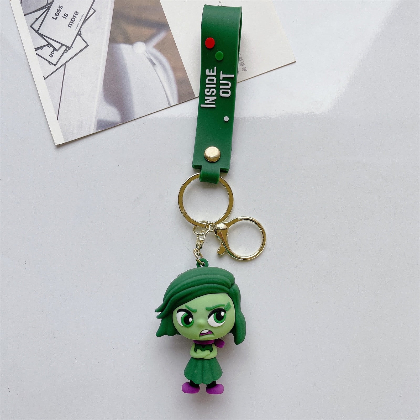 2" Inside Out 2 Silicone Keychain, 3D Mini Cartoon Figure KeyRing ...