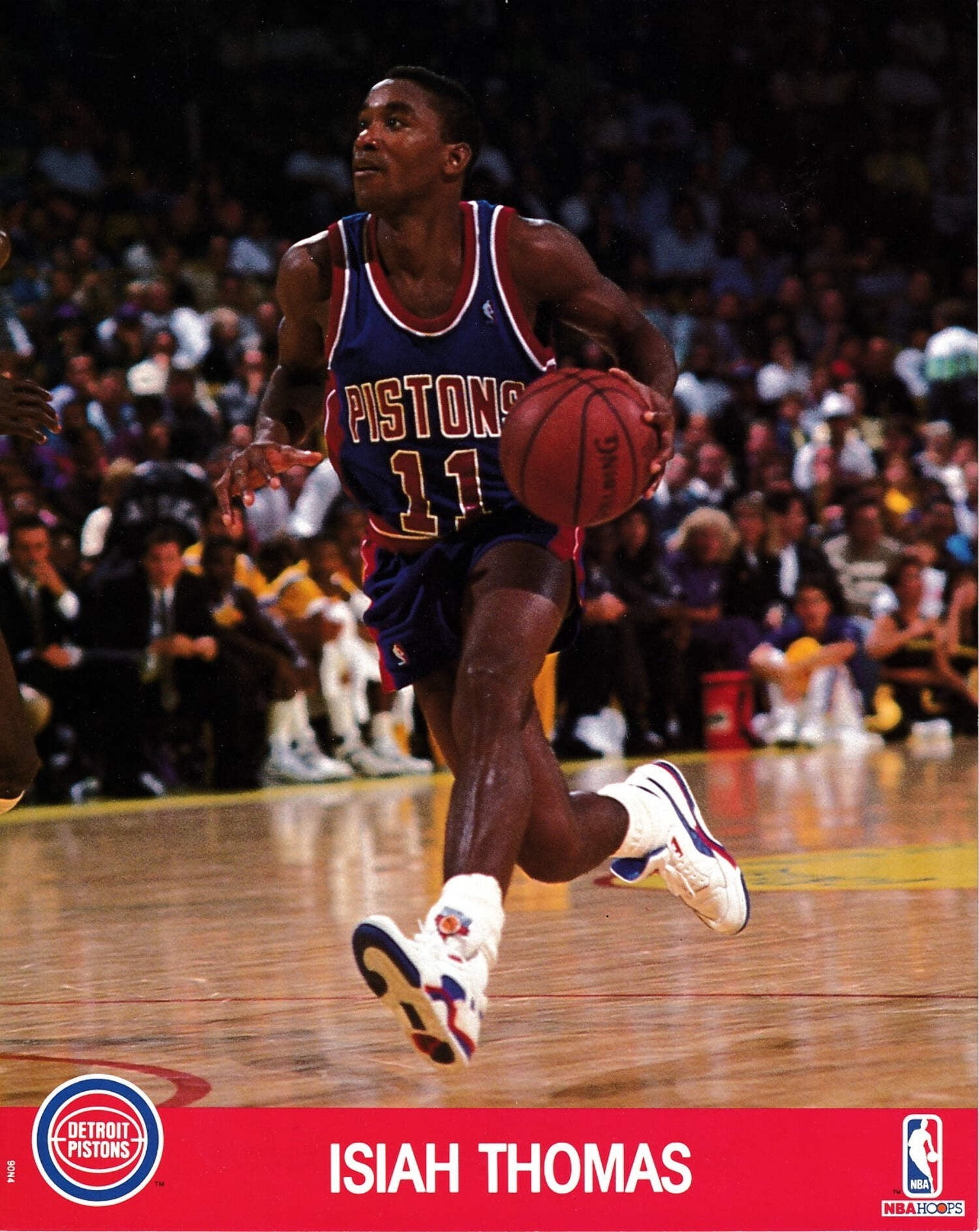 2 Isiah Thomas Detroit Pistons 1990 NBA Hoops 8x10 photo cards ...