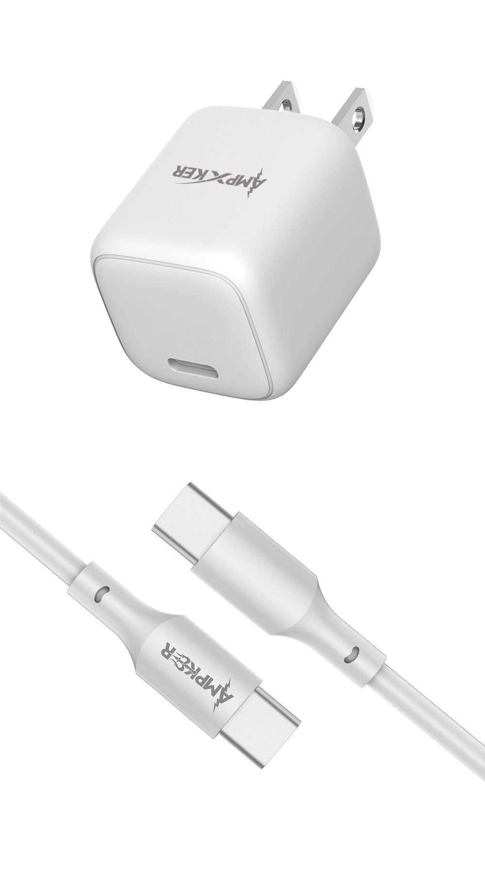 2 Item Power Adapter Bundle for Cricket Icon 4 - 20W Type-C USB PD ...