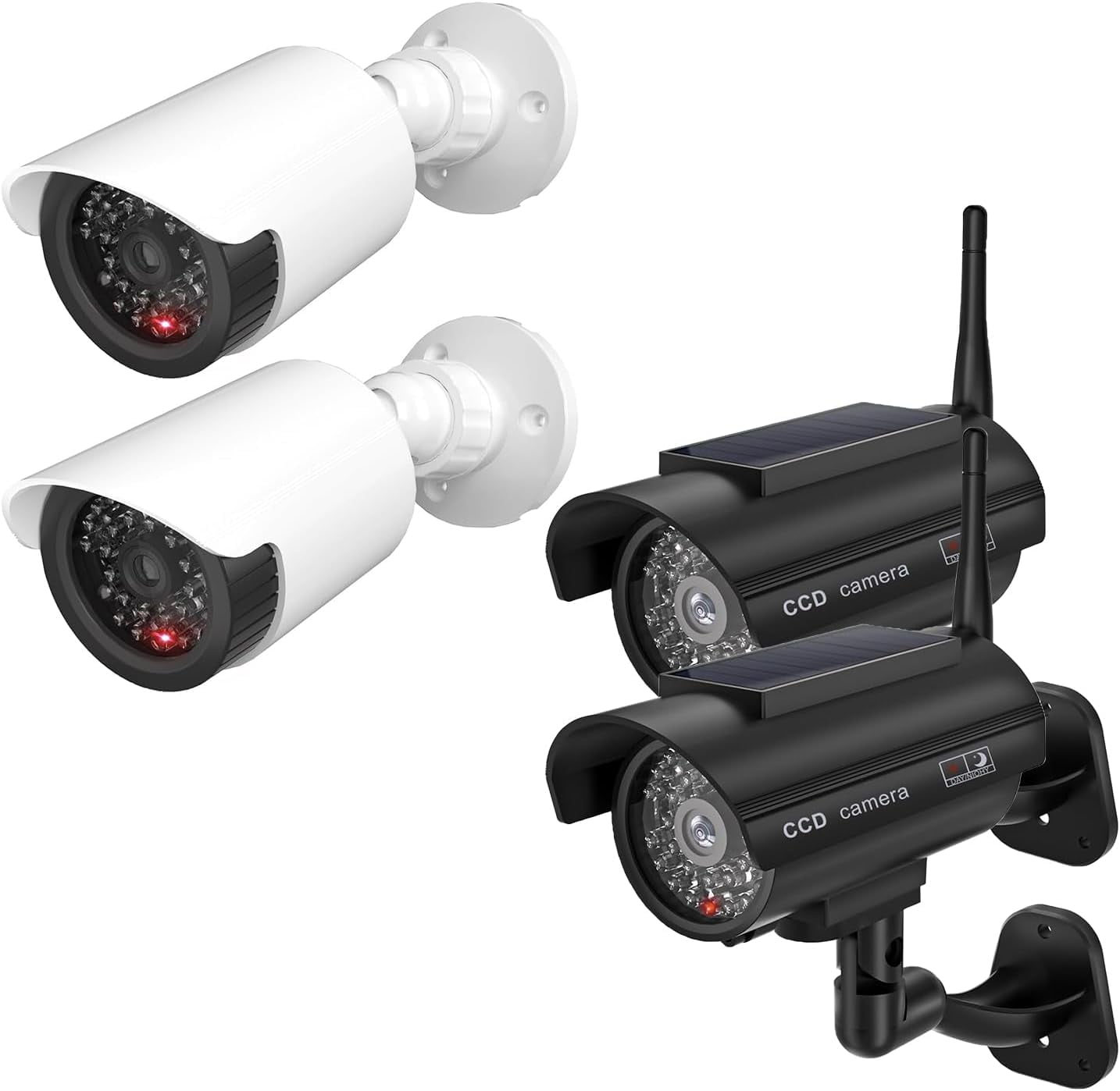 2 Items: 2 Fake ，2 Solar Fake Security Cameras（TC-W2+SOL-TCB2 ...