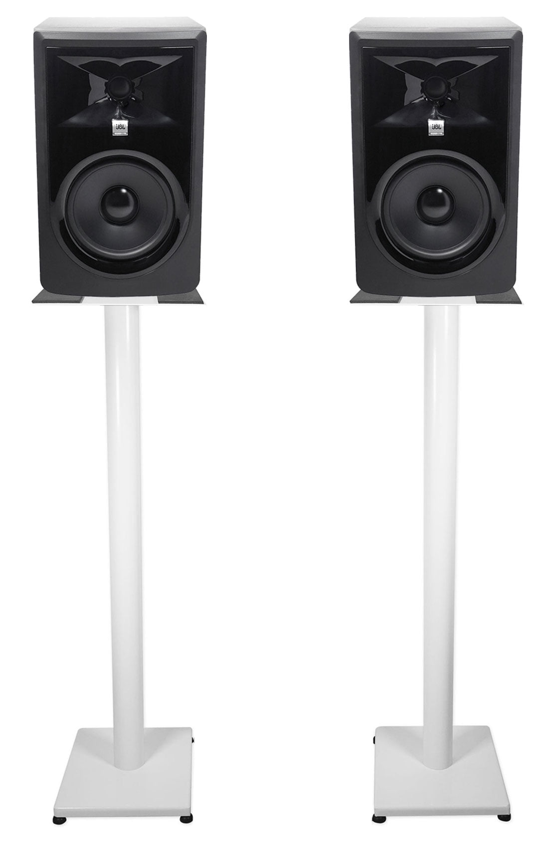 (2) JBL 306P MkII 6" Powered Studio Monitor Monitoring Speakers+White ...