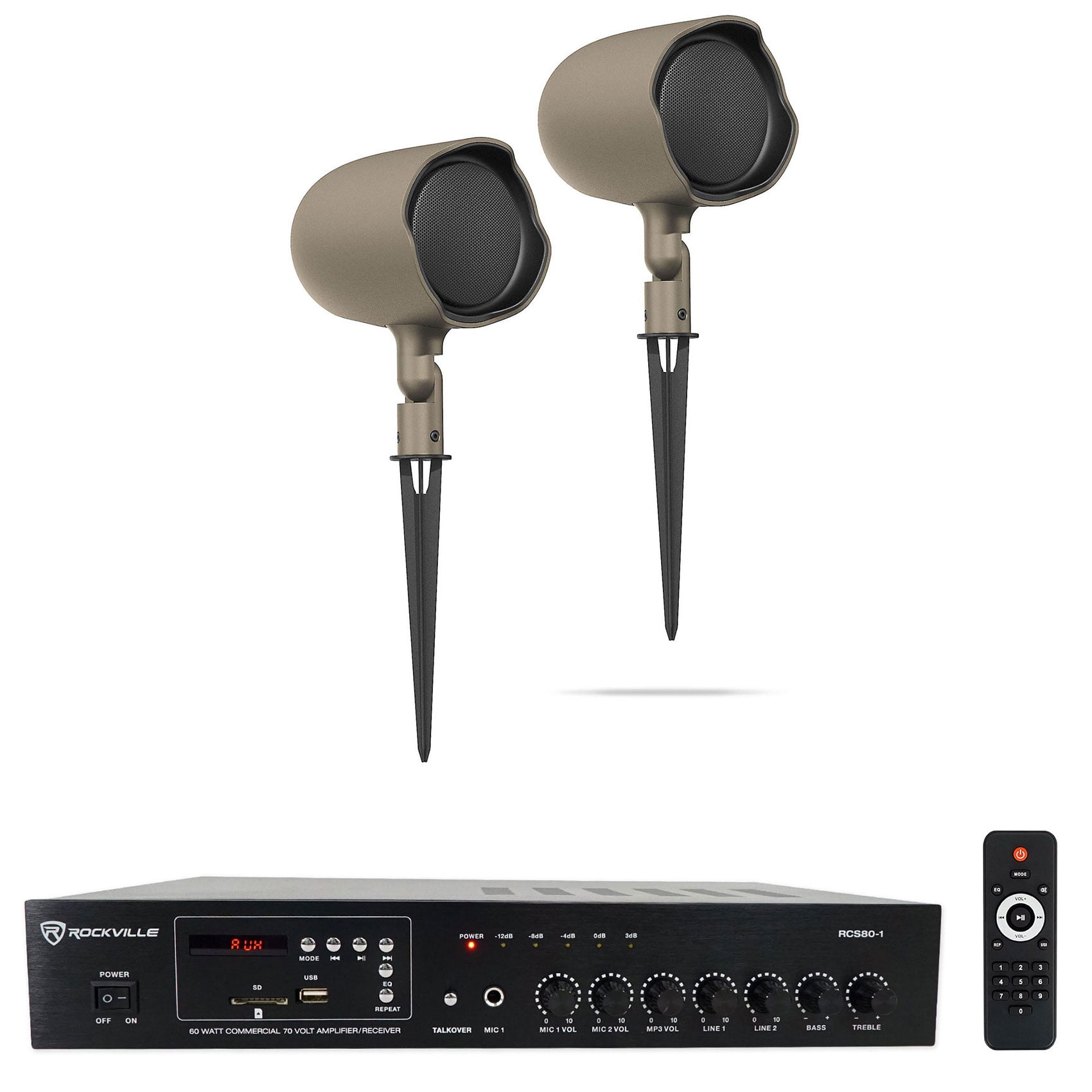 (2) JBL GSF3-TN 6.5" Landscape Ground Stake/Wall 70v Commercial ...