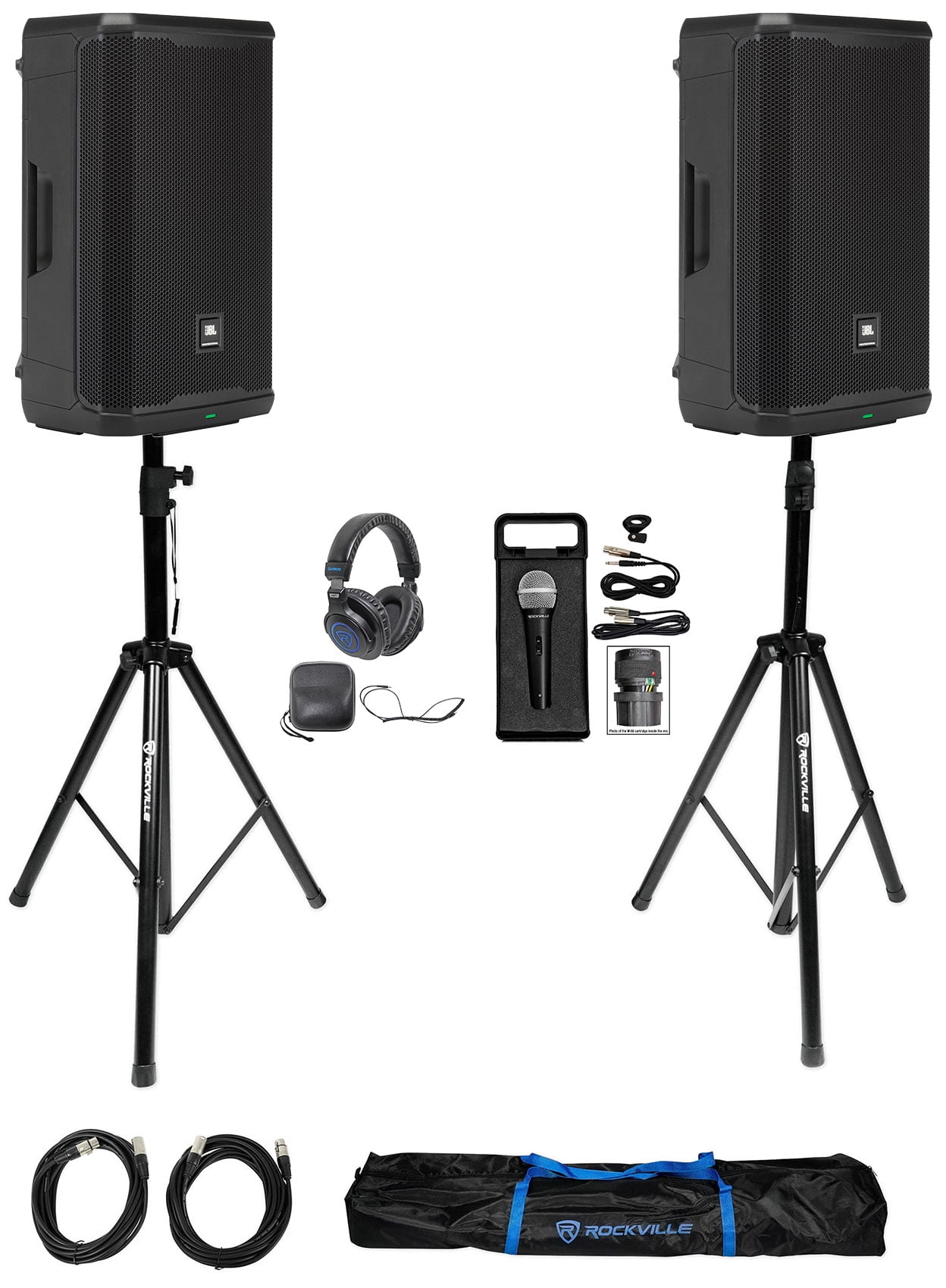 "JBL PRX912 Professional 12"" 1000w 2-Way DJ PA Speakers Pair w/DSP ...