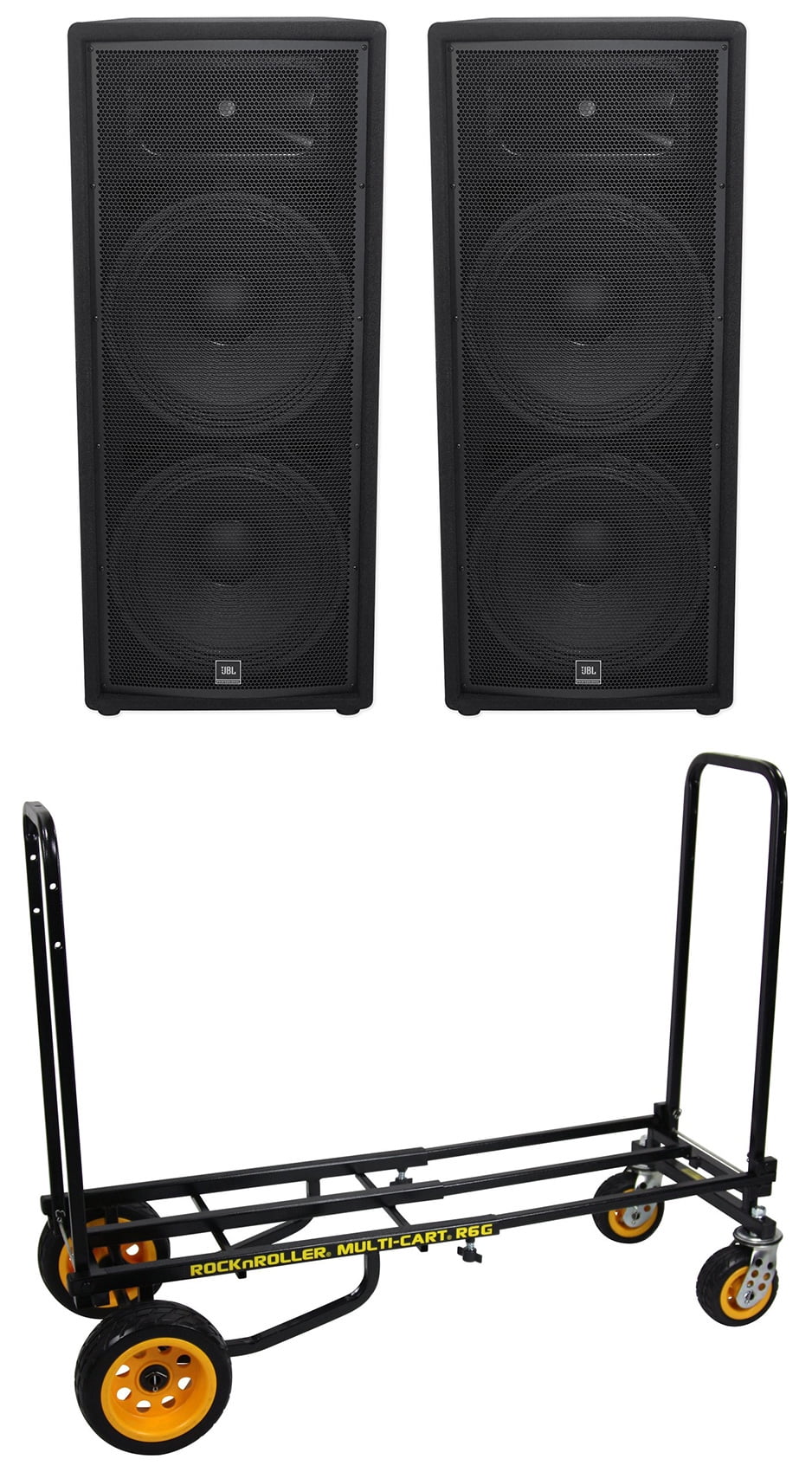 (2) JBL Pro JRX225 2000 Watt Dual 15" DJ P/A Passive Speakers ...