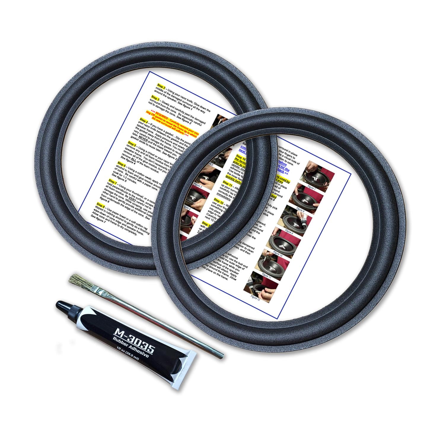 2 JL Audio 12" 12W0, 12W1, 12W4, 12W6 Subwoofer Speaker Foam Surround ...