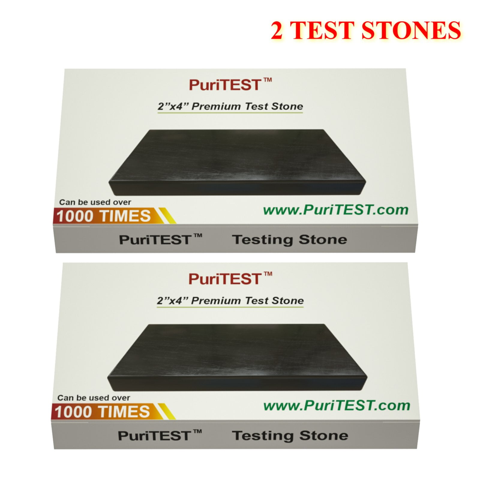 2 JSP 2''x4'' Scratch Stones Gold Silver Test Kit 10K 14K 18K 24K ...