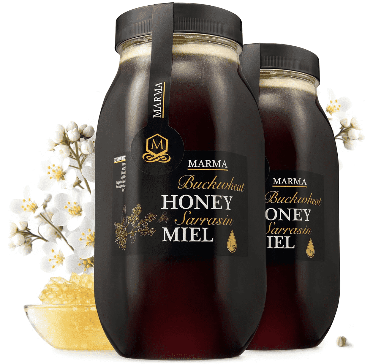 2 Jars of HONIGMA Marma Buckwheat Honey |Natural | 100% Pure ...