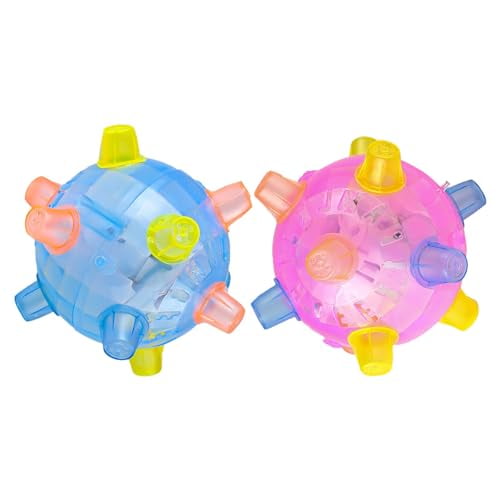 2 Jumping Activation Ball for Dogs Flashing Ball Light, Colorful 12cm ...