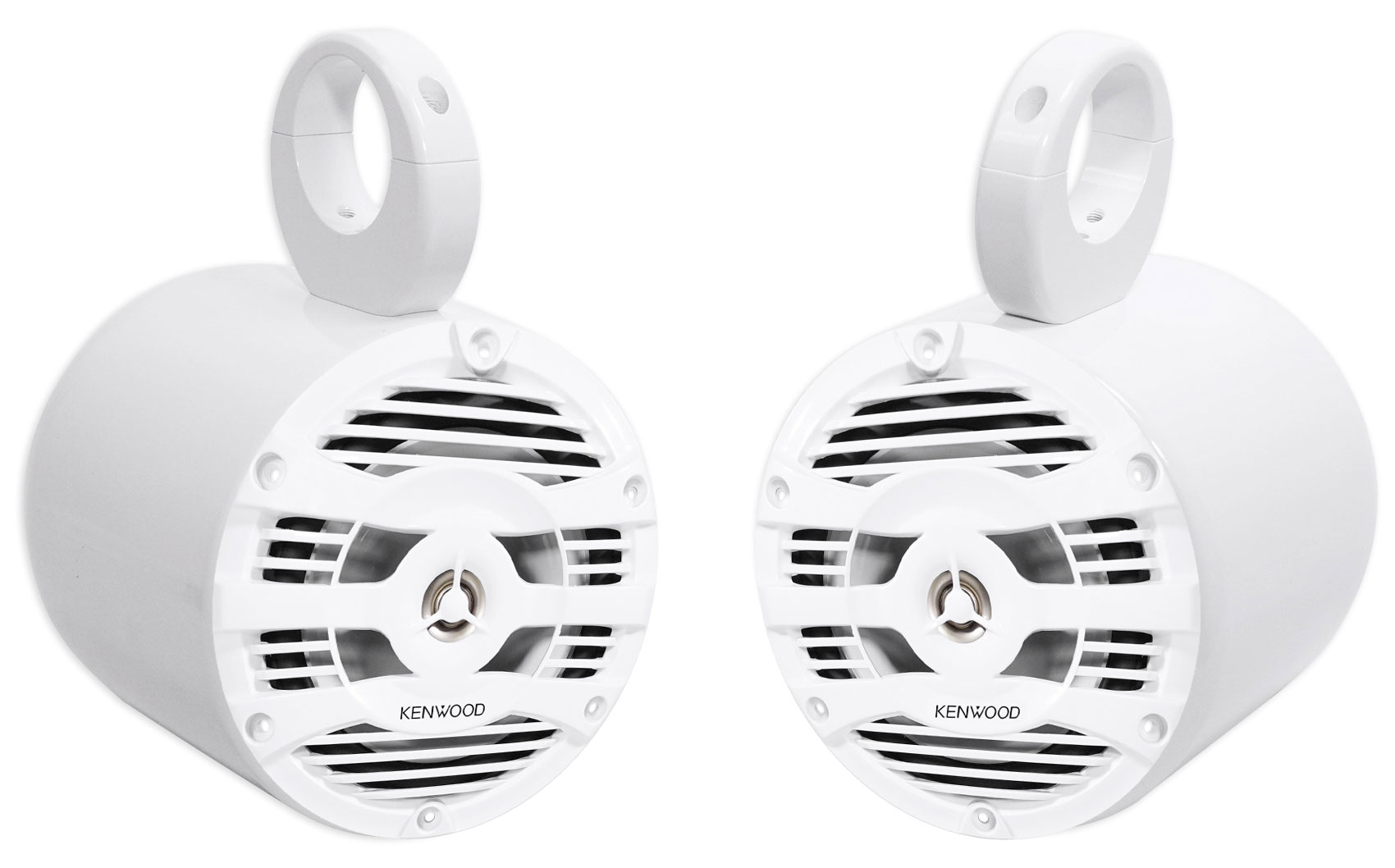 (2) Kenwood KFC-1653MRW 6.5" 600w Marine Boat Wakeboard Tower Speakers ...