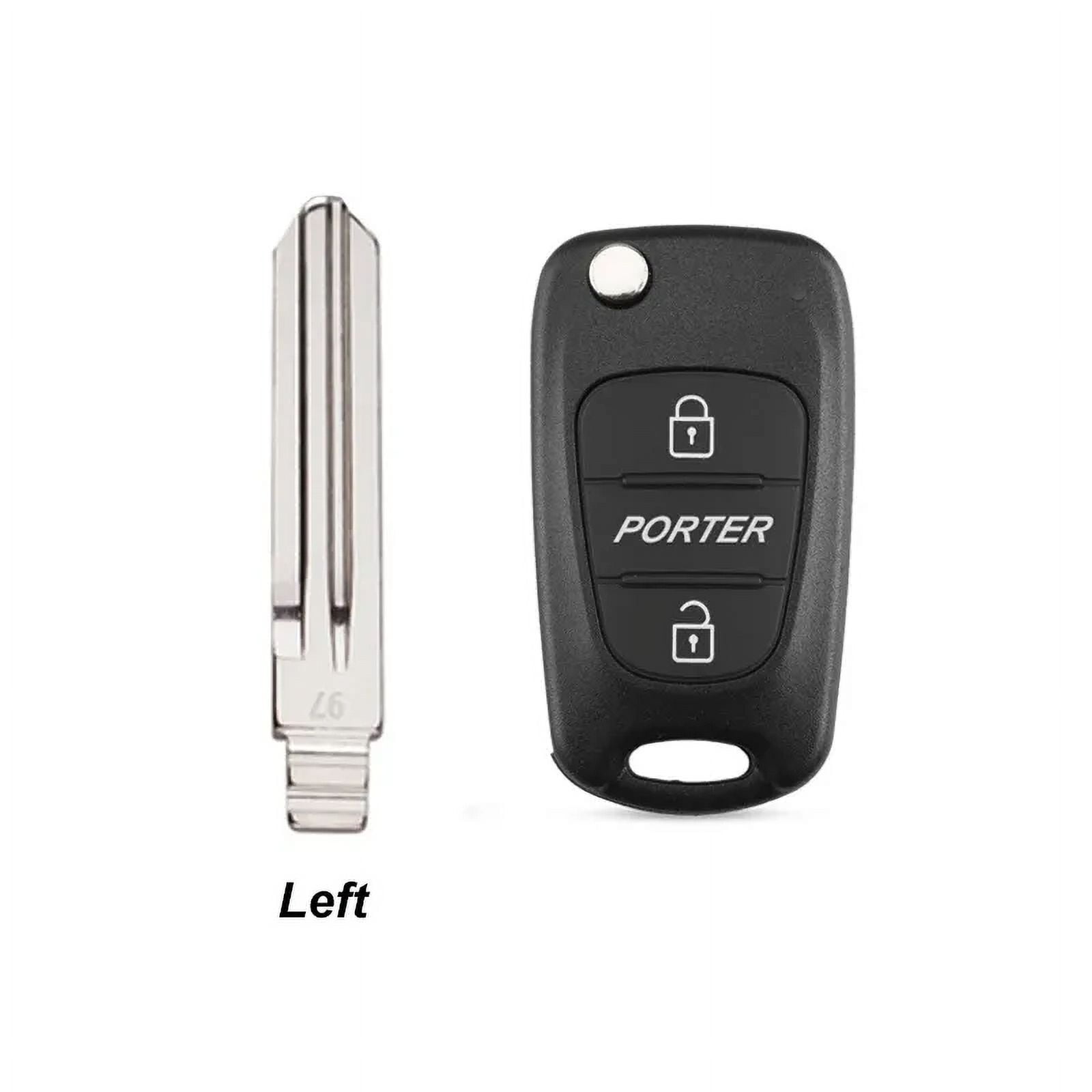 2 Key Botton Car Key Housing Case Fob Cover Shell for Hyundai Porter ...