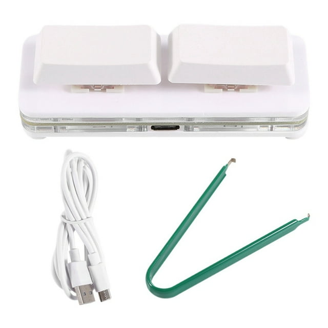 2 Key Custom Shortcut Keyboard USB Hot Swappable Mechanical Shaft Wired ...