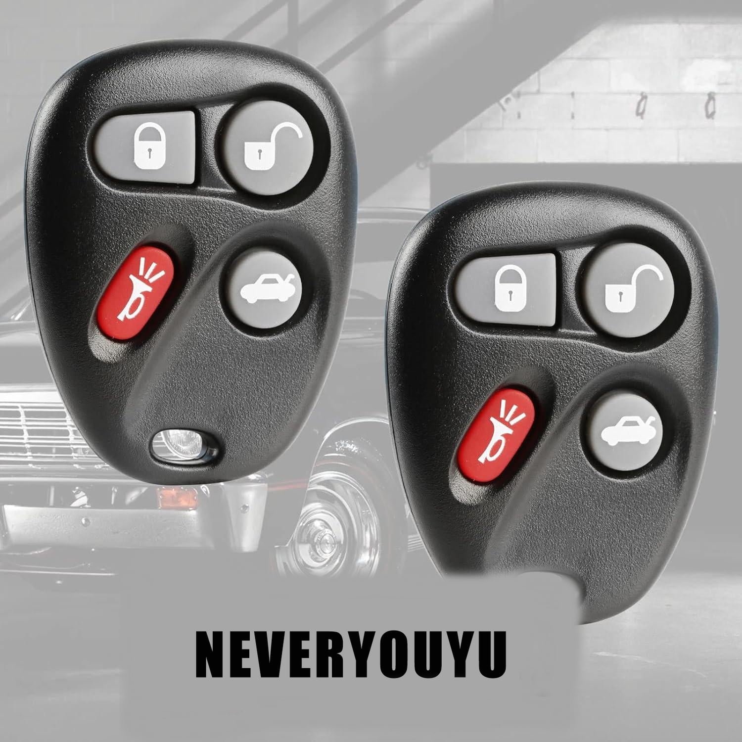 2 Keyless Entry Remote Key Fob - 4 Button (Symbol) - Walmart.com