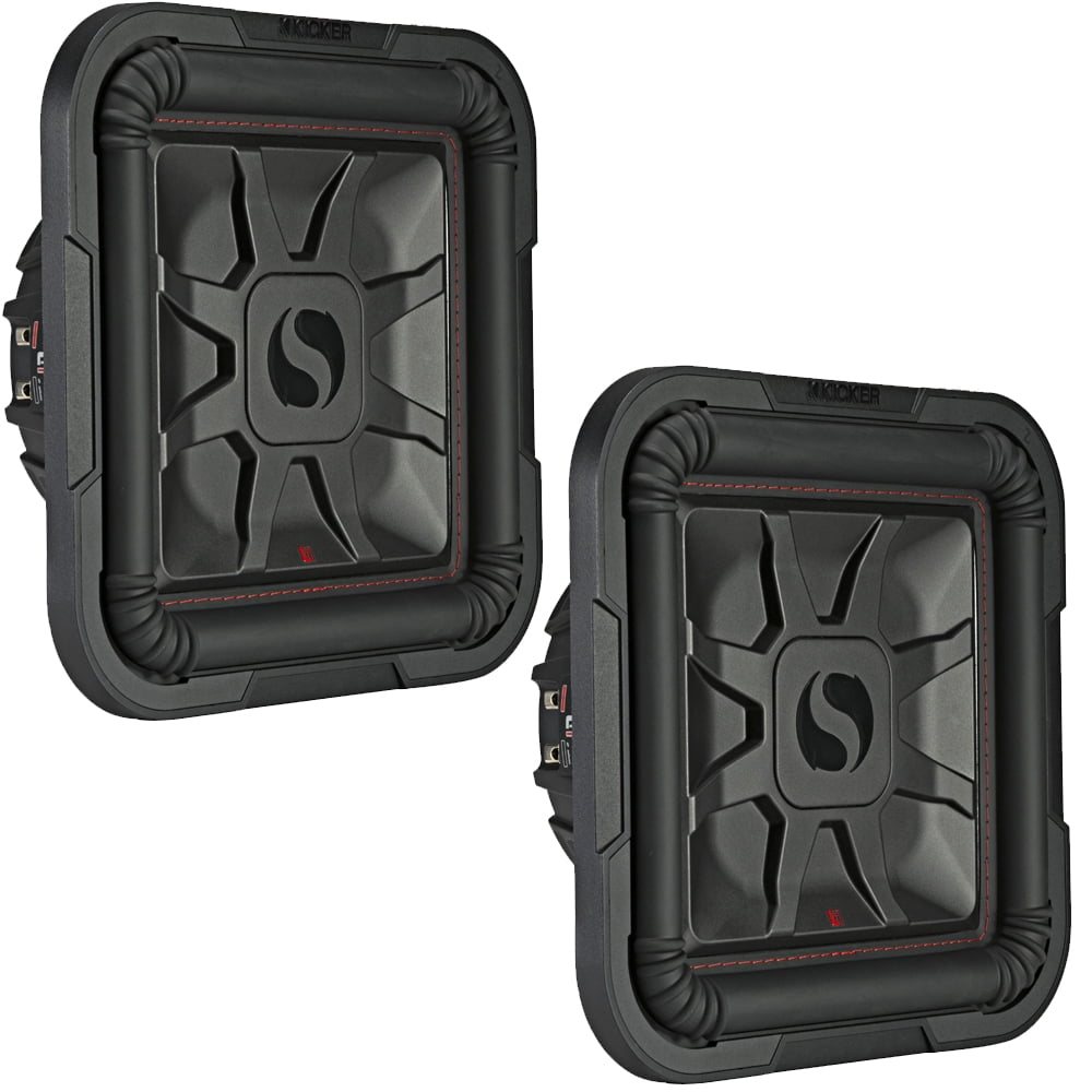 2 Kicker 46L7T102 Car Audio L7T Shallow Mount 10" 1000W Sub Square L7 ...