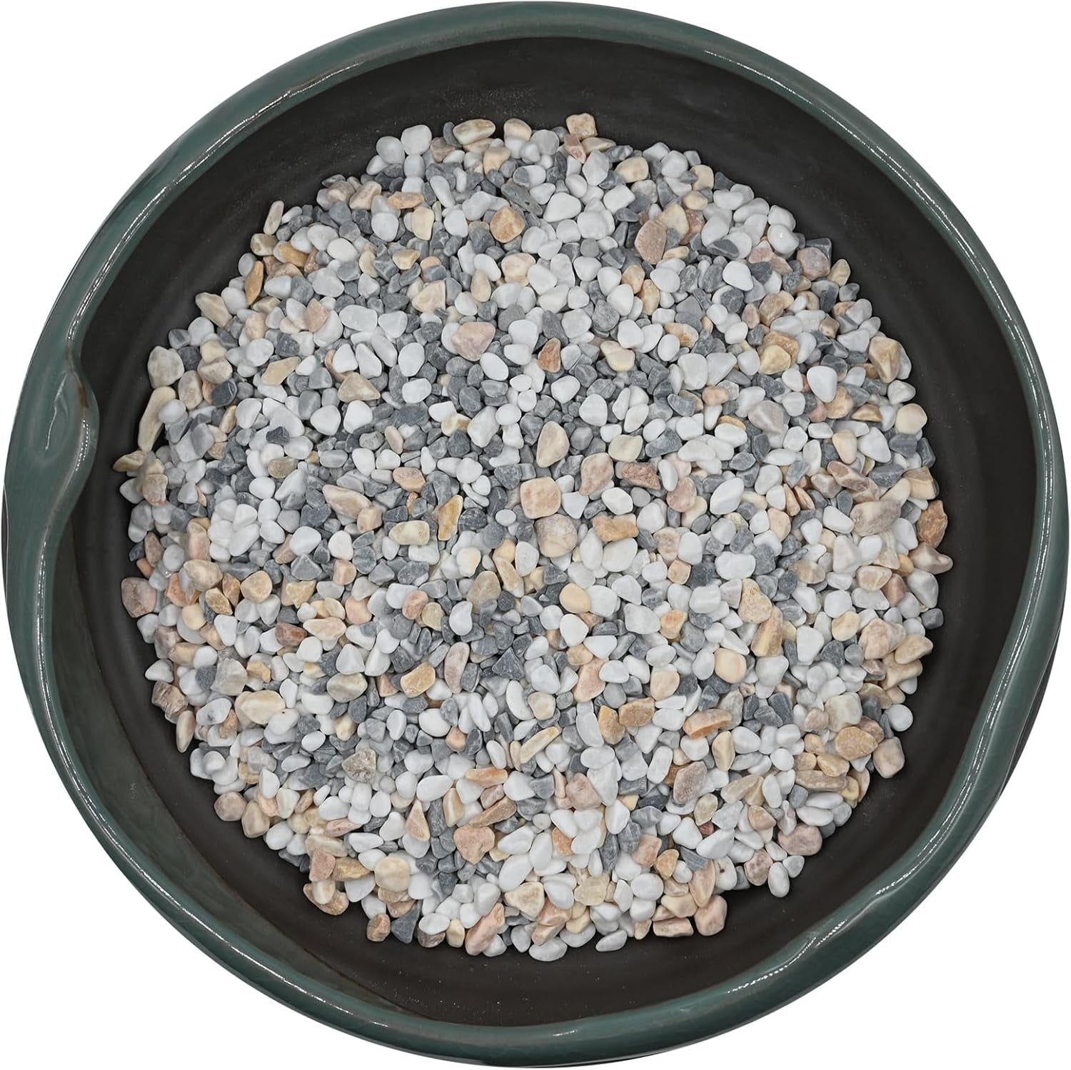 2 LB GreyMixed Pea Gravel, Natural Succulent and Cactus Gravel Pebbles ...
