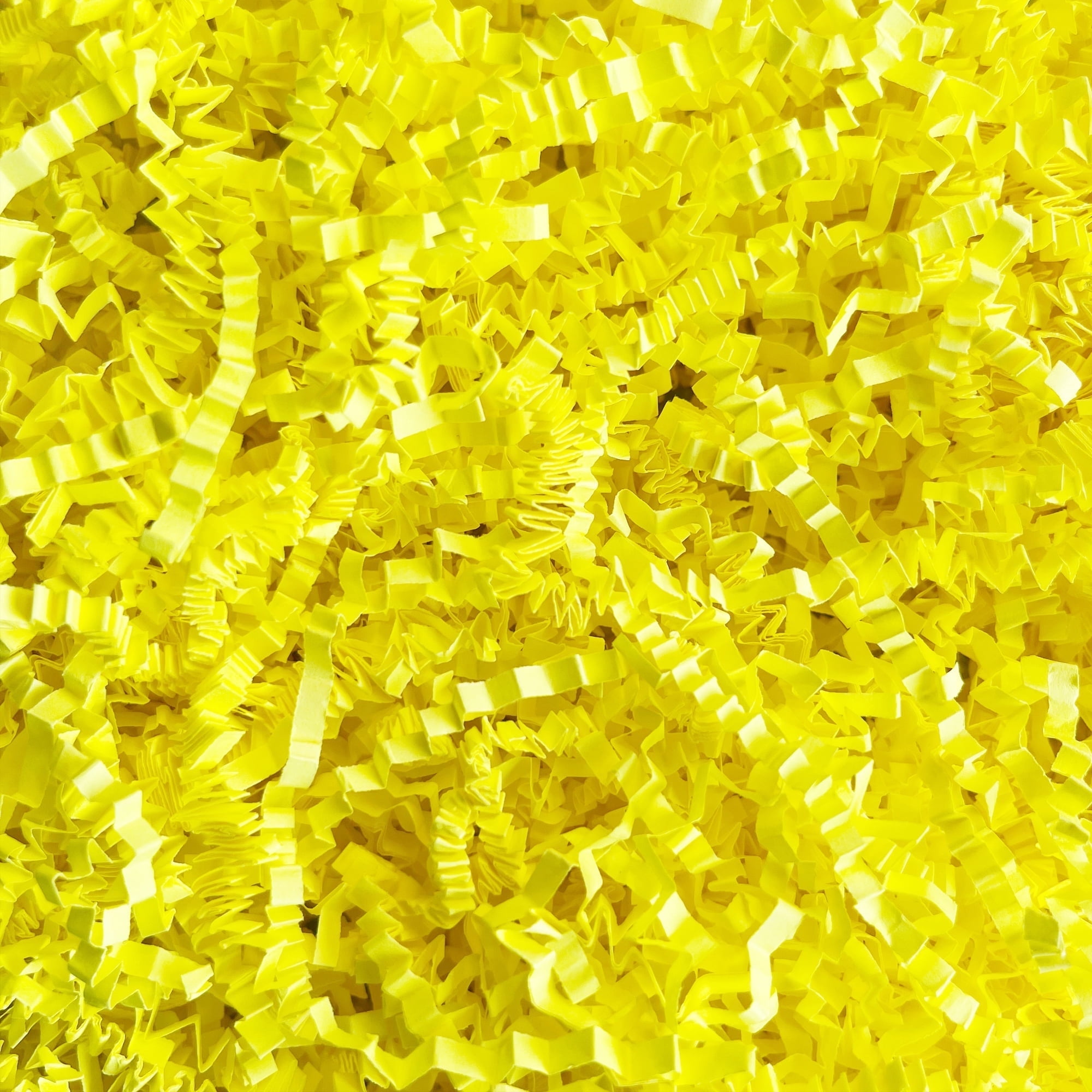 2 LB Yellow Crinkle Cut Paper Shred Gift Basket Filler Easter Egg Grass ...