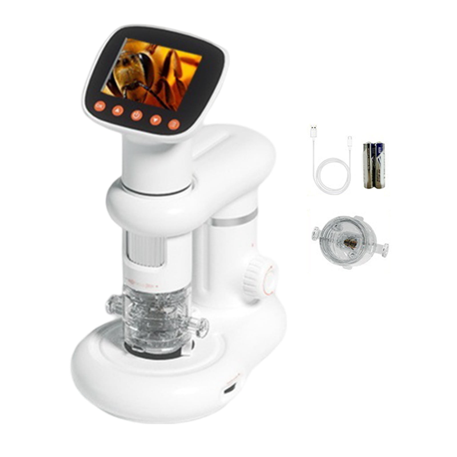 2” LCD Screen Handheld Digital Microscope 12-24X 2MP with 6 LED Lights ...