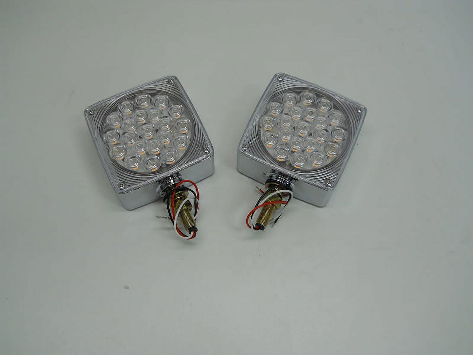 (2) LED Amber Side Marker Turn Signal Semi Truck Fender Lights / Single ...