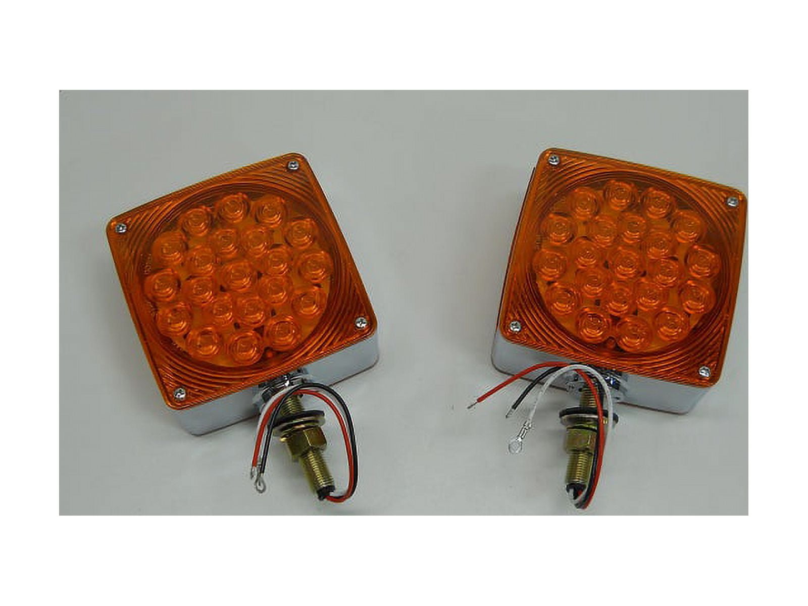 (2) LED Amber Side Marker Turn Signal Semi Truck Fender Lights / Single ...