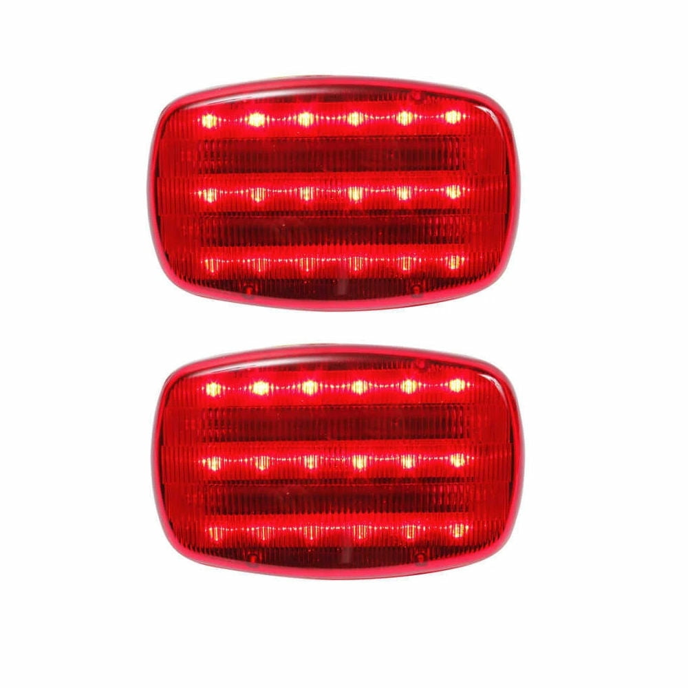 (2) LED Battery Operated Magnetic Safety Flasher - RED - Truck Trailer ...