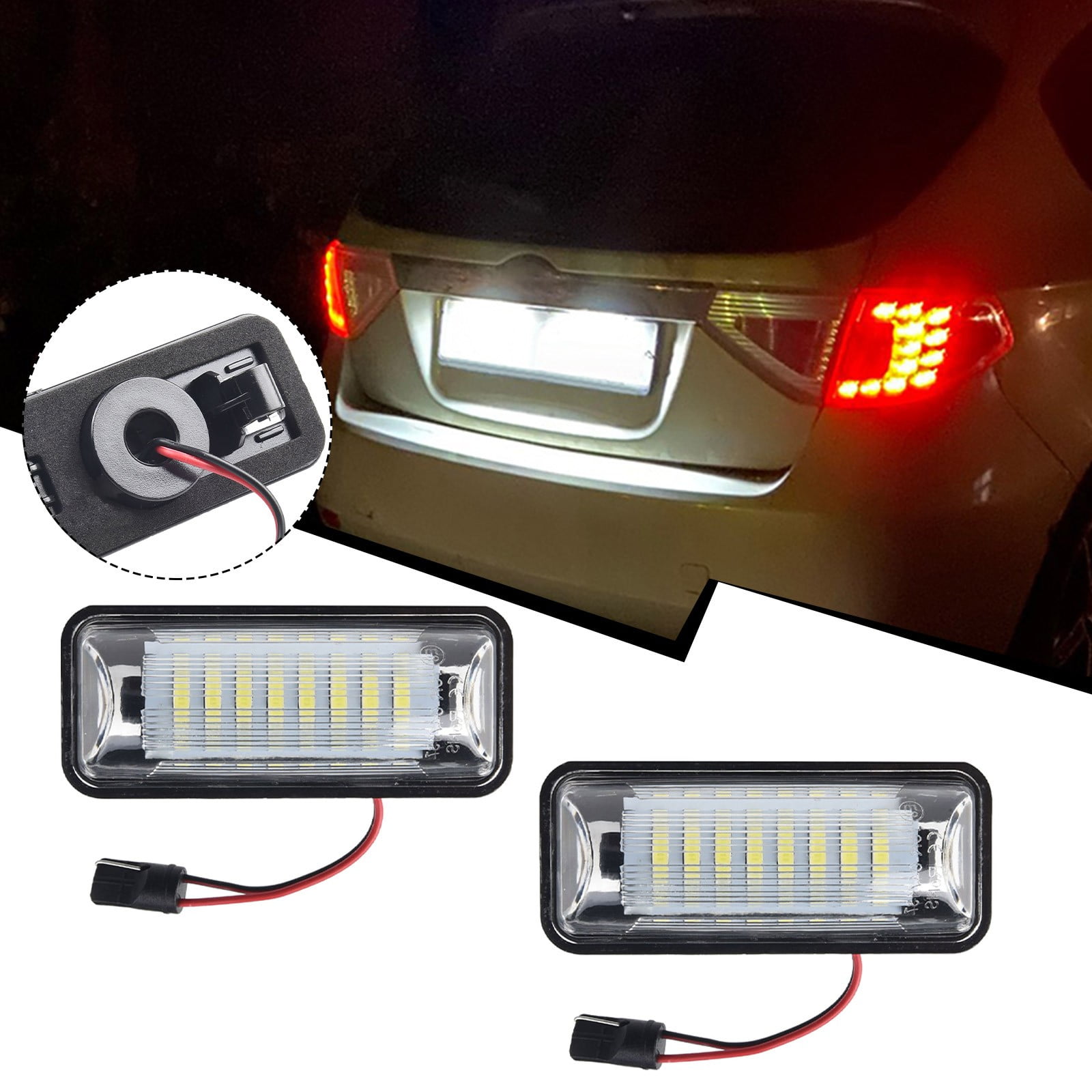 2*LED License Number Plate Lights Lamps White For Subaru- Forester ...